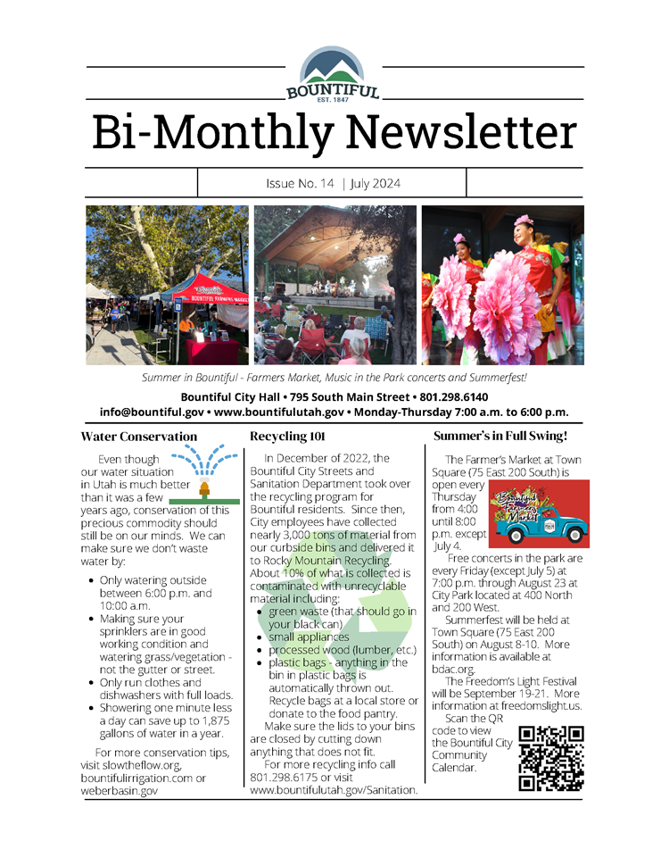 Bountiful City Newsletter
