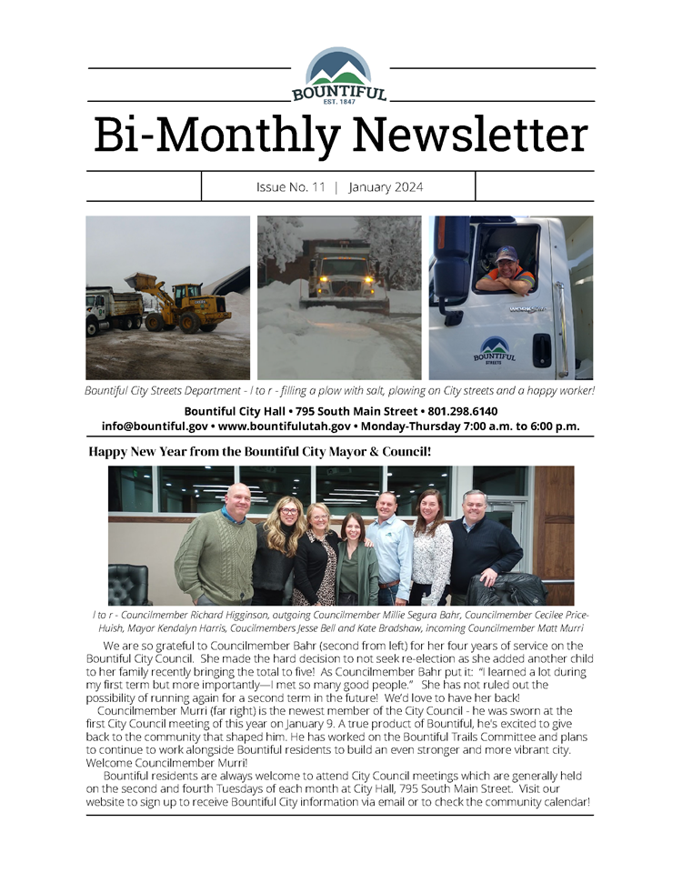 Bountiful City Newsletter