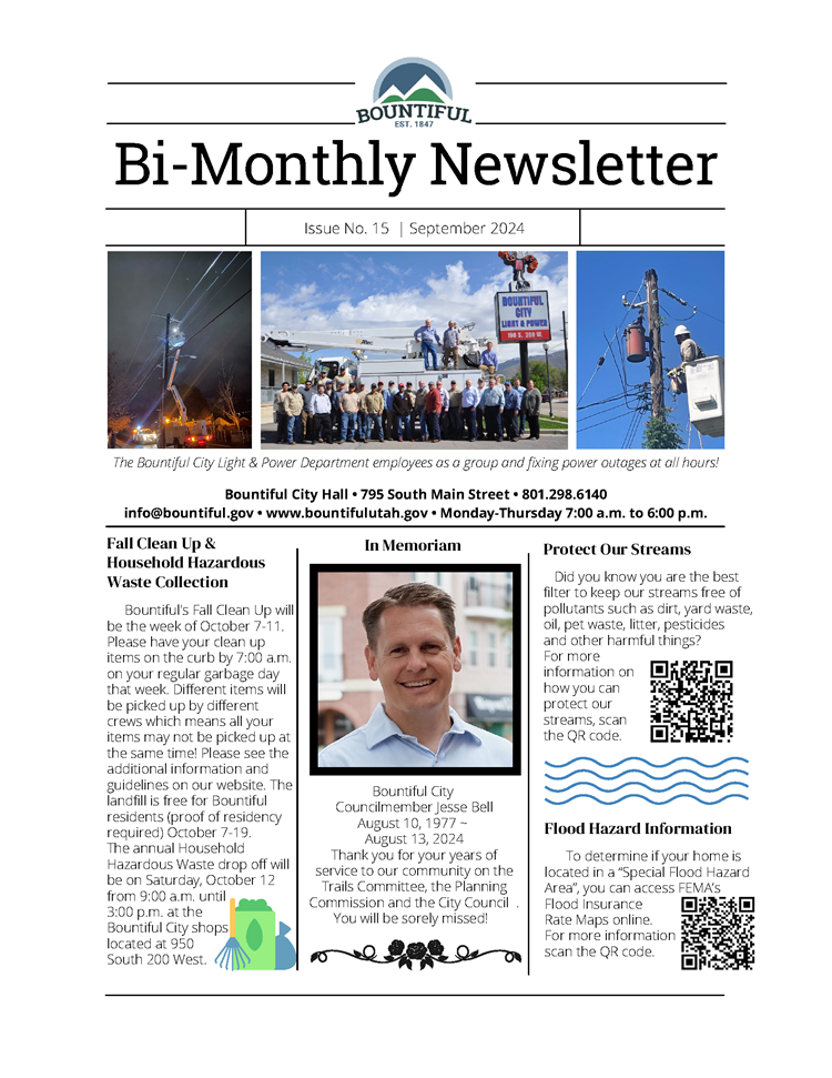 Bountiful City Newsletter