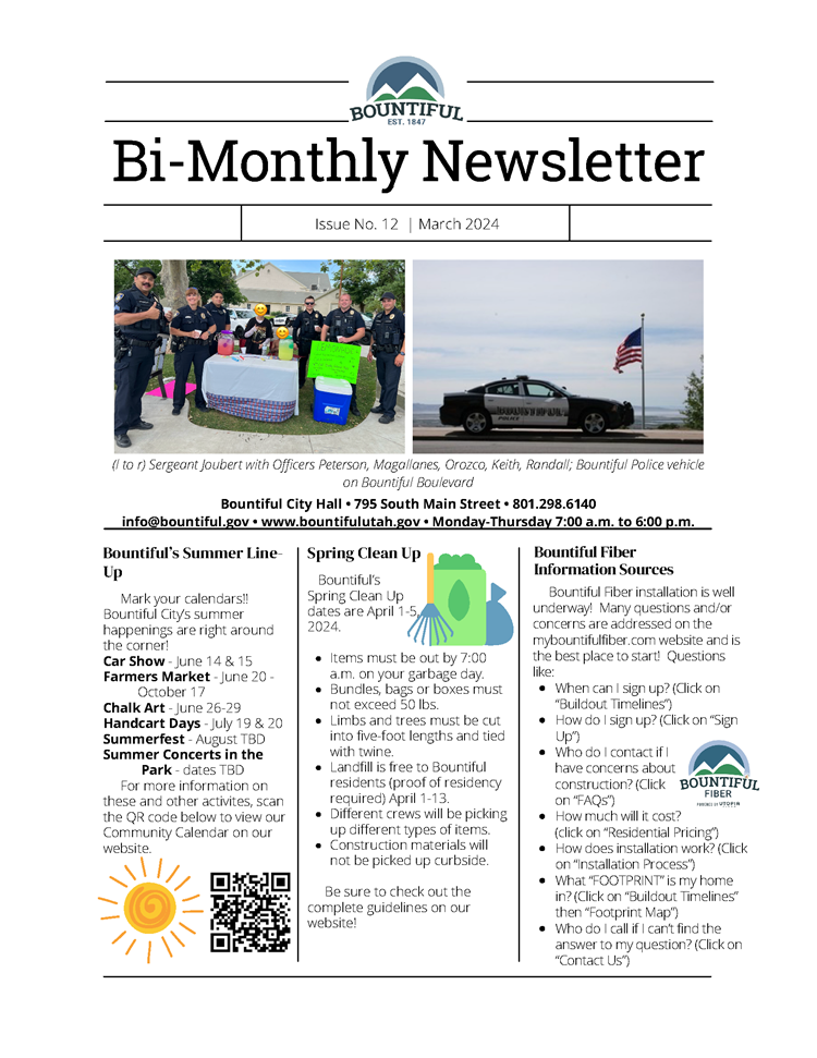Bountiful City Newsletter