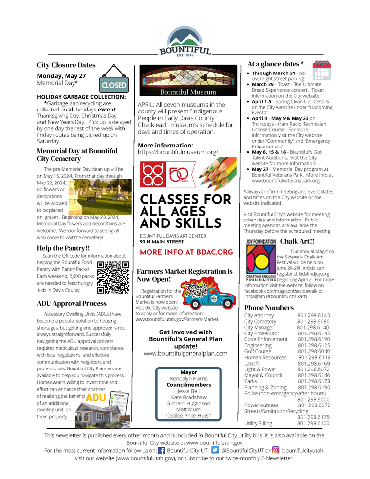 Bountiful City Newsletter